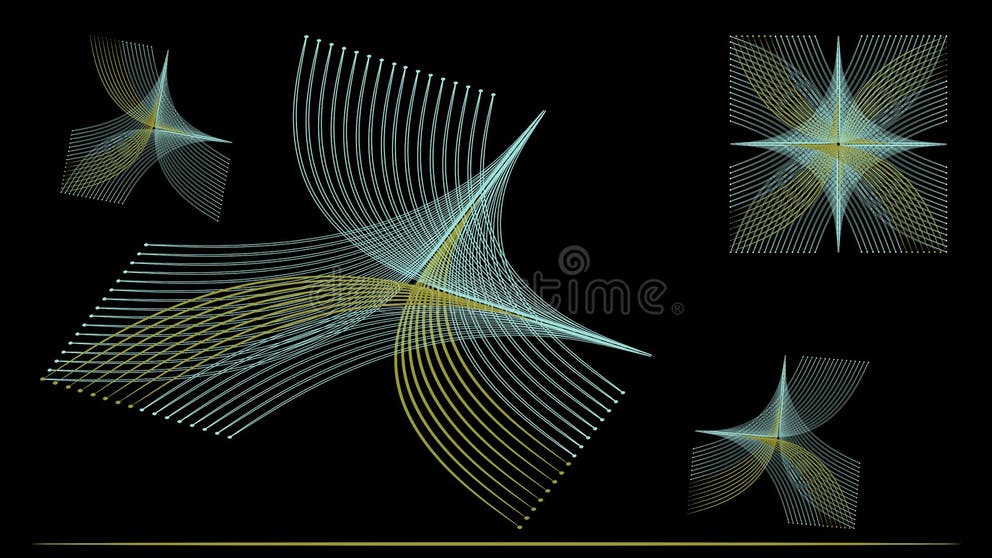 A Deep Space Fly-in of Delicate Spirits Stock Illustration ...