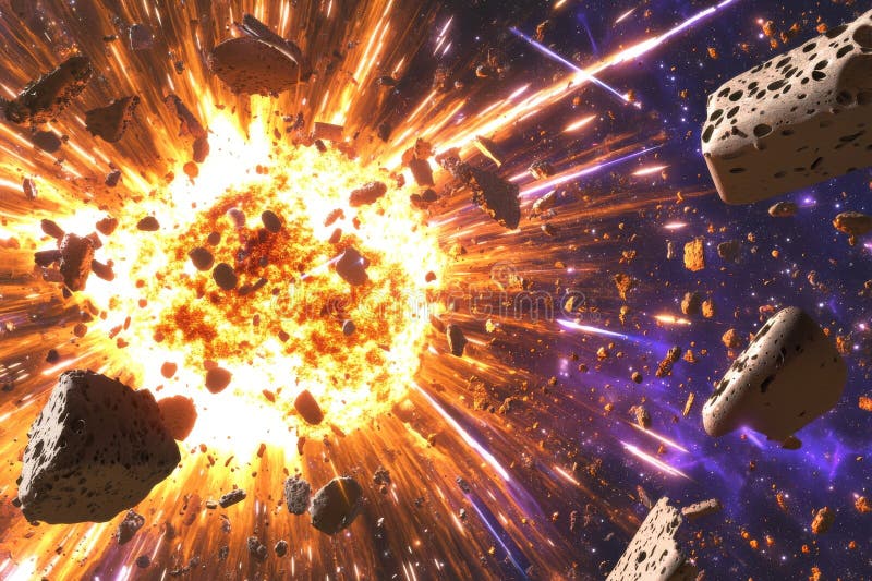 Deep Space is Illuminated by a Massive Explosion that Highlights an ...