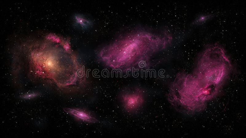 A Deep Space Image of a Galaxy Cluster with Multiple Galaxies and ...