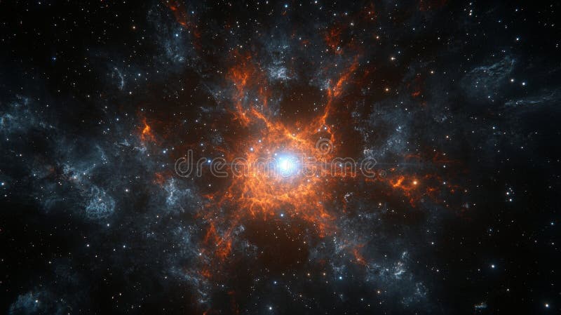 Deep Space Image of a Stunning Cosmic Nebula Illuminated by Distant ...