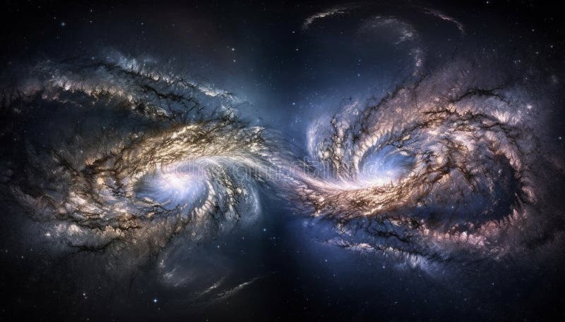 Deep Space Mystery Glowing Spiral Fractal Explodes into Abstract ...