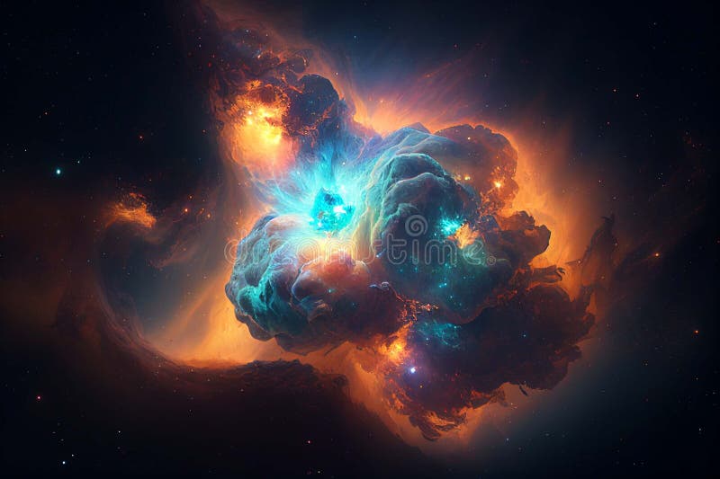 Deep space nebula stock illustration. Illustration of filled - 268469058