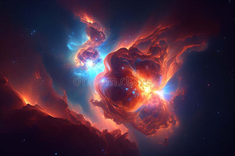 Deep space nebula stock illustration. Illustration of realistic - 268469069
