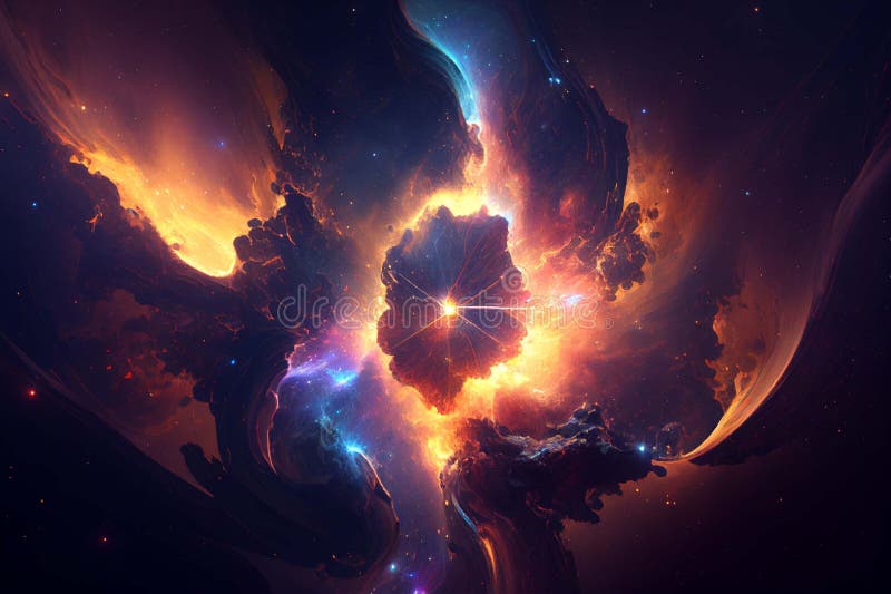 Deep space nebula stock illustration. Illustration of cosmic - 268469085