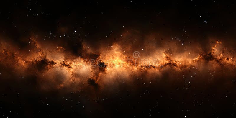 Deep Space Nebula with Glowing Gases, Cosmic Clouds, Stellar Formation ...