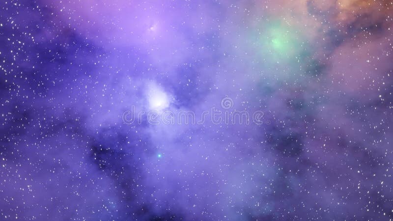 Deep Space Nebula Loop Background with Glowing Star and Plasma Stock ...