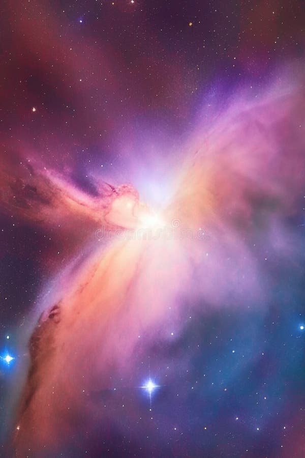 Deep space and nebula stock illustration. Illustration of bright ...