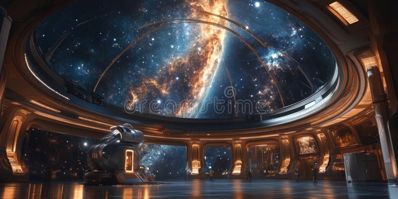 A Deep Space Observatory with a Glass Dome Under the Stars for ...