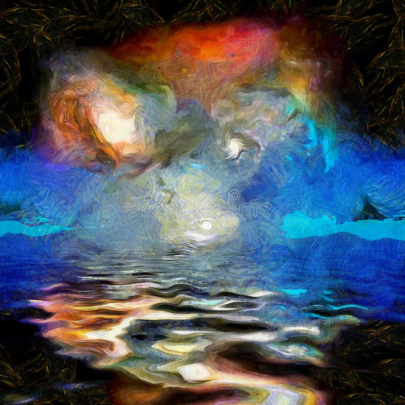 Deep Space Painting stock illustration. Illustration of cosmos - 107385324