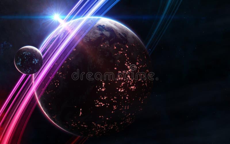 Deep space planets stock illustration. Illustration of field - 262207719