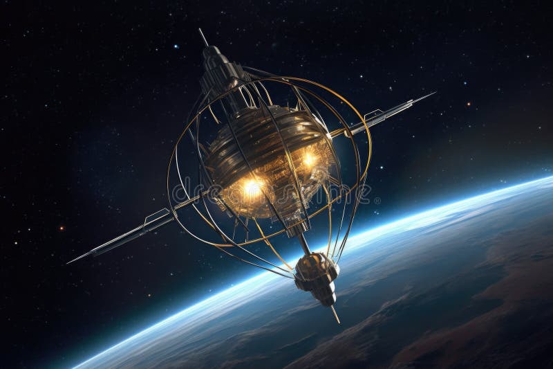 Deep Space Probe with Advanced Propulsion Systems Stock Illustration ...