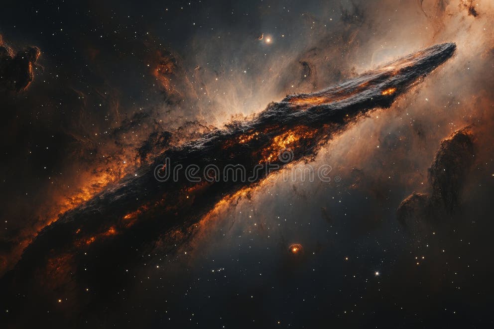 A Deep Space Scene Featuring a Star Constellation, a Galaxy, and a ...