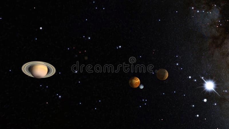 Deep Space Space, Planets and Stars Stock Illustration - Illustration ...