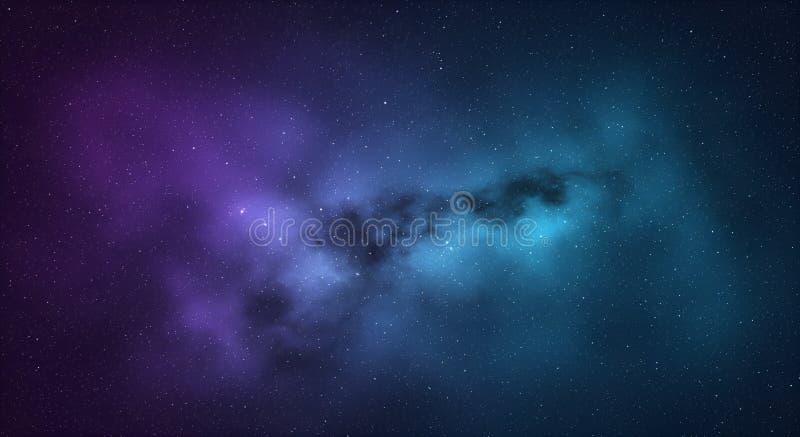 A Deep-space Starfield with a Seamless Gradient of Violet, Cyan, and ...