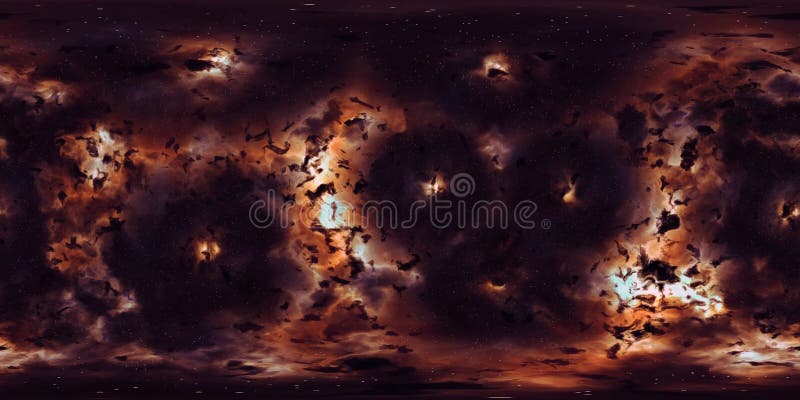 Deep Space Stars and Nebula 360 Degree Panorama Stock Illustration ...