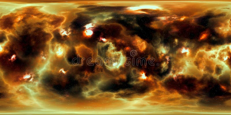 Deep Space Stars and Nebula 360 Degree Panorama Stock Illustration ...