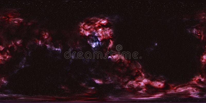 Deep Space Stars and Nebula 360 Degree Panorama Stock Illustration ...