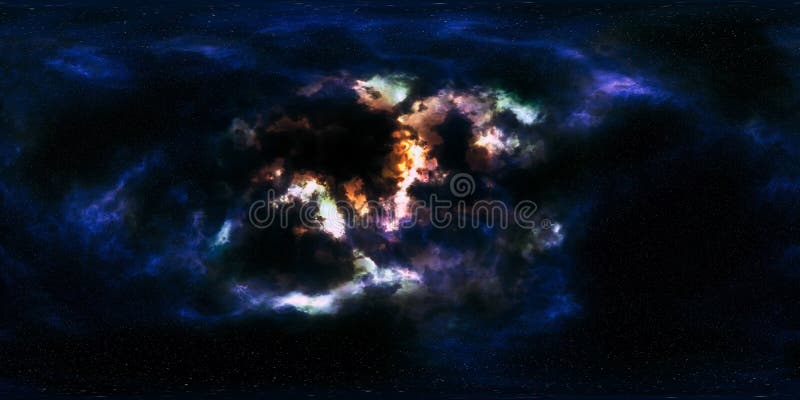 Deep Space Stars and Nebula 360 Degree Panorama Stock Illustration ...