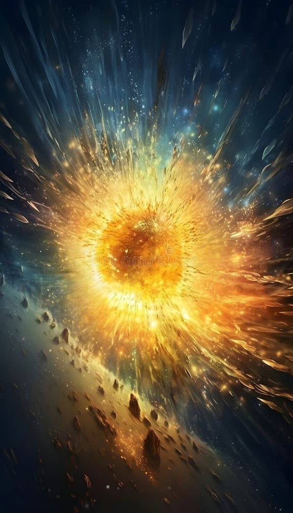 Supernova Stellar Explosion Stock Illustration - Illustration of space ...