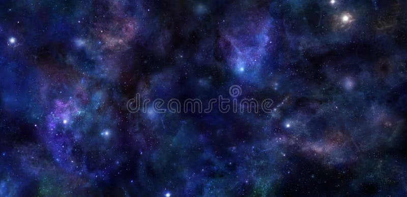 Deep Space Wide Banner Background Stock Illustration - Illustration of ...