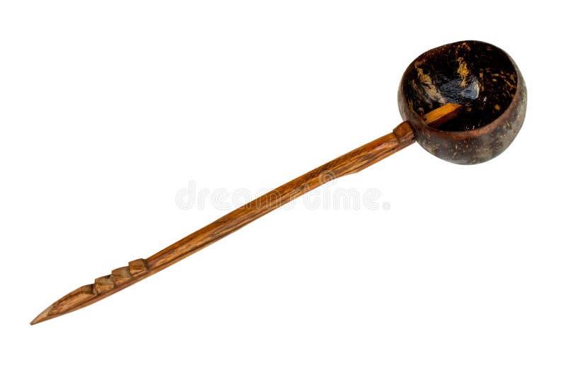 Deep Spoon Made of Coconut Shell Stock Image - Image of craft, deep ...