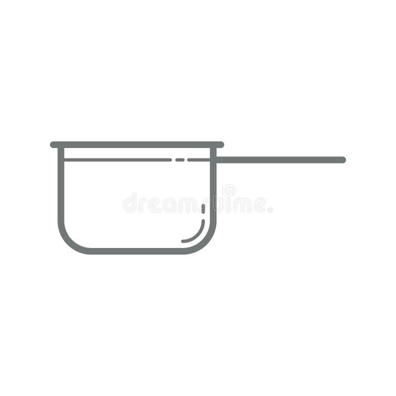 Deep Stewing Pan. Vector Illustration Decorative Design Stock Vector ...