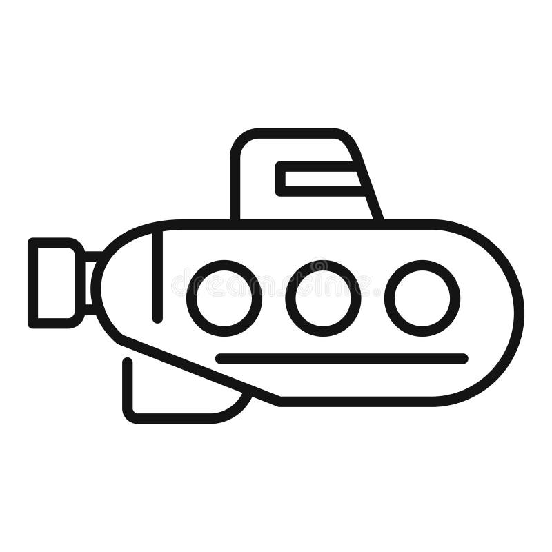 Deep Submarine Icon Outline Vector. Sea Ship Stock Illustration ...