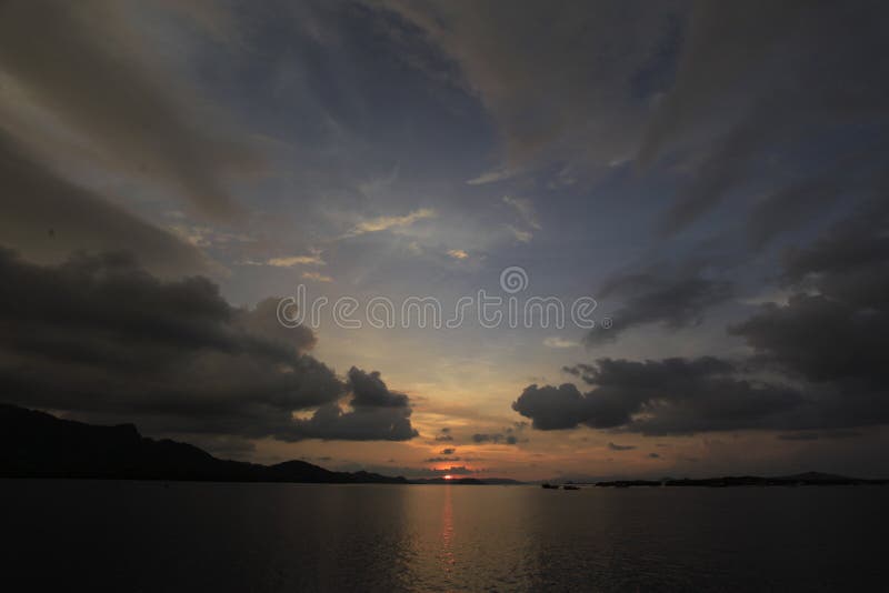 Deep Sunset Feelings stock photo. Image of darkness - 216524108