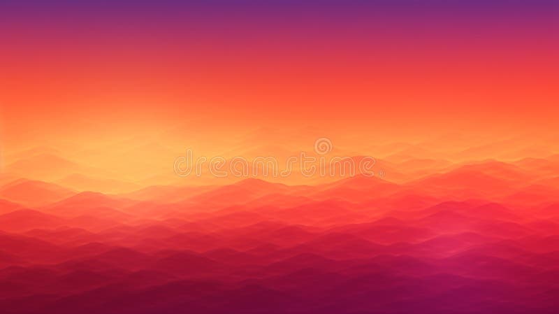 Deep Sunset Gradient with Warm Orange and Red Tones Stock Illustration ...