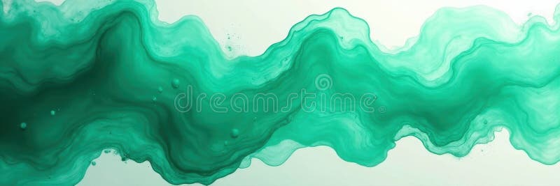 Deep Teal and Emerald Green Washes, Organic Shapes, Abstract, Emerald ...