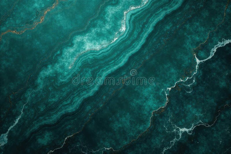 Deep Teal Marble Dramatic Veining Rich Texture Rich Mineral Stock Photo ...