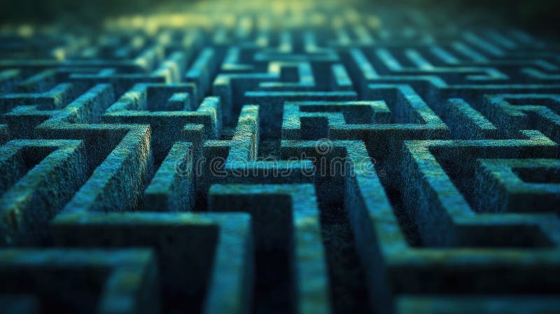 Deep Teal Maze, Path Finding, Mysterious Undergrowth, Sunlight through ...