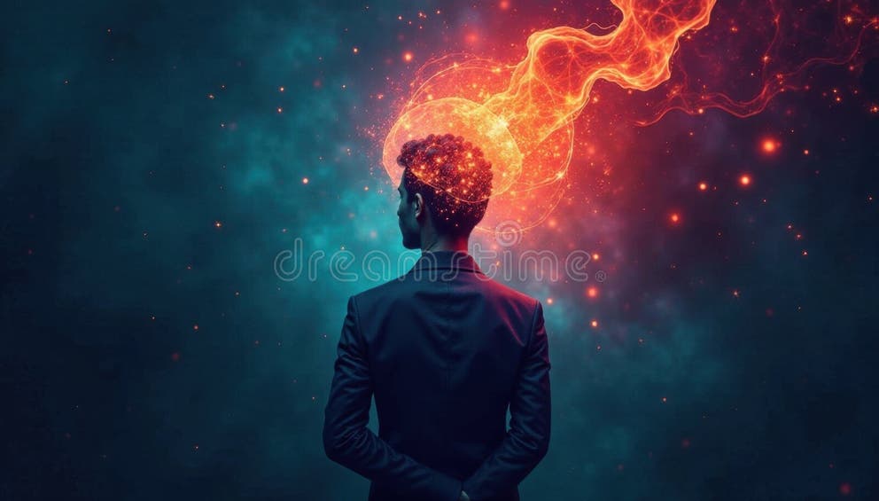 Deep Thinking Figure with Hands Clasped Behind Back, Study, Reflective ...