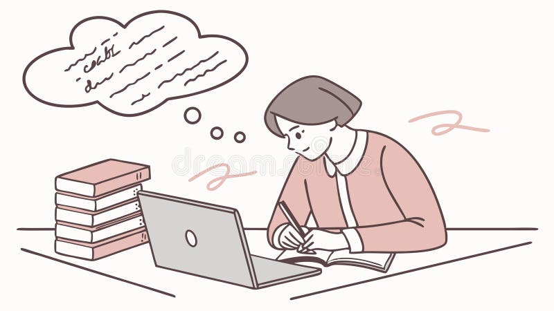 Deep Thinking, Person Working, Brainstorming, Vector Design Generative ...