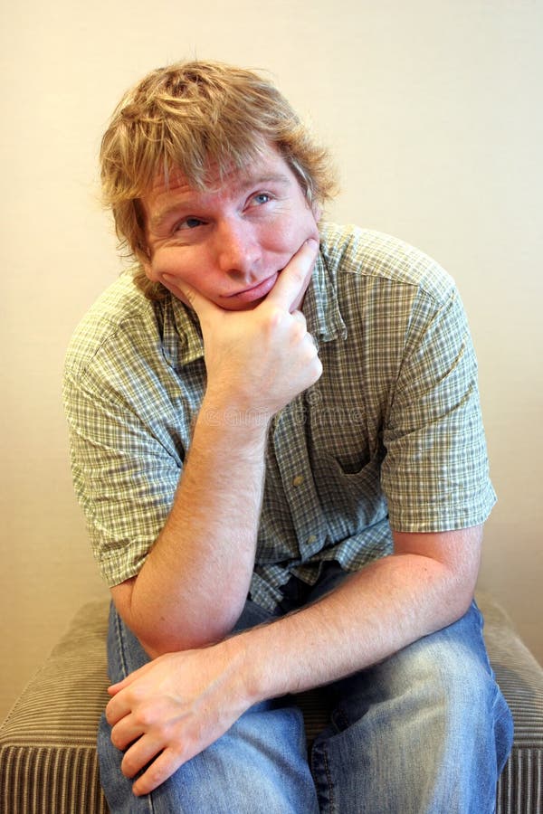 Deep in thought stock image. Image of cute, people, expression - 2491383