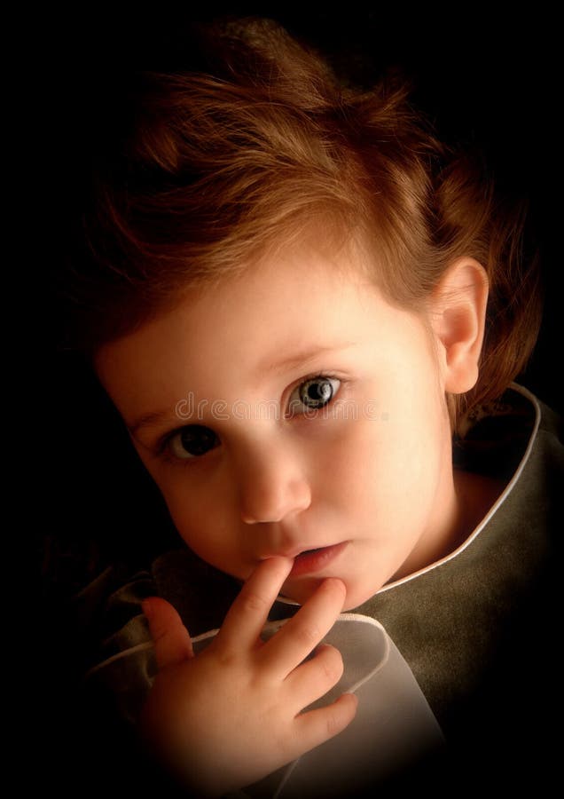 Deep Thought stock image. Image of darling, little, young - 590929