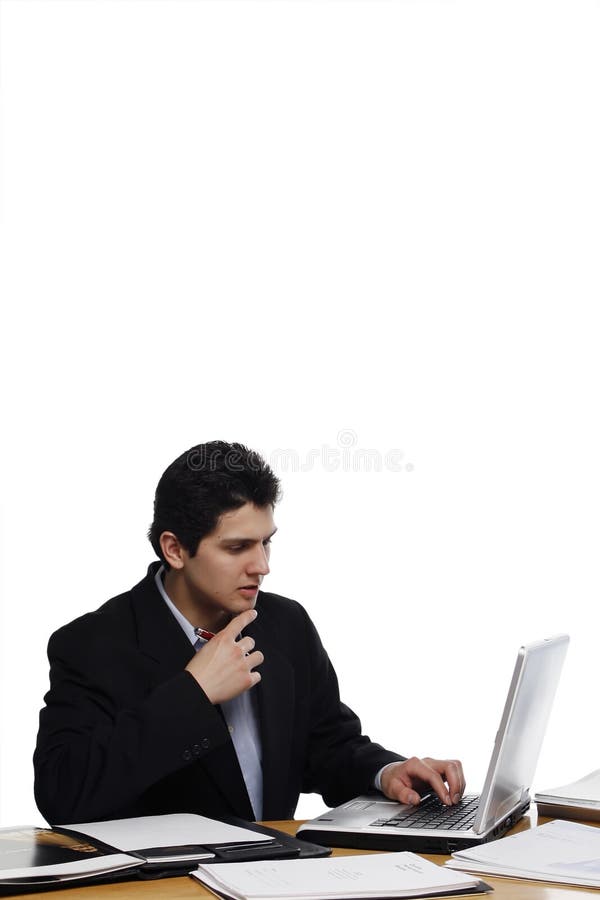 Deep in Thought Businessman Stock Photo - Image of analyzing, thinking ...