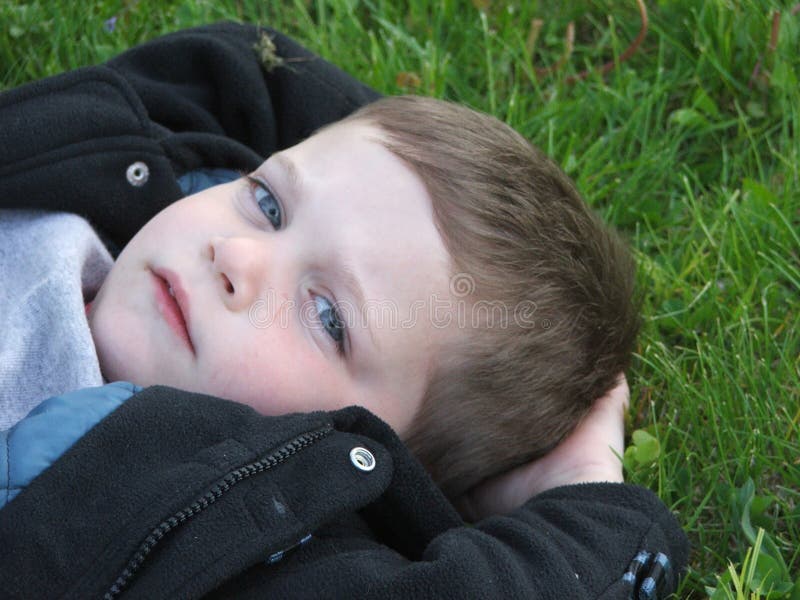 Deep Thoughts in the Grass stock photo. Image of male, analysis - 127714