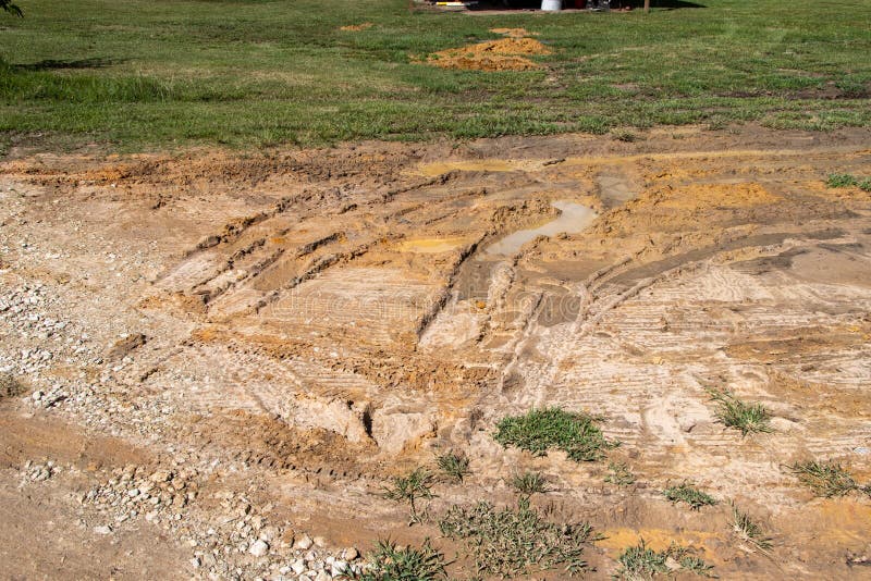 Mud Track Ruts Paddy Plow Tools Stock Photo - Image of field, fertile ...