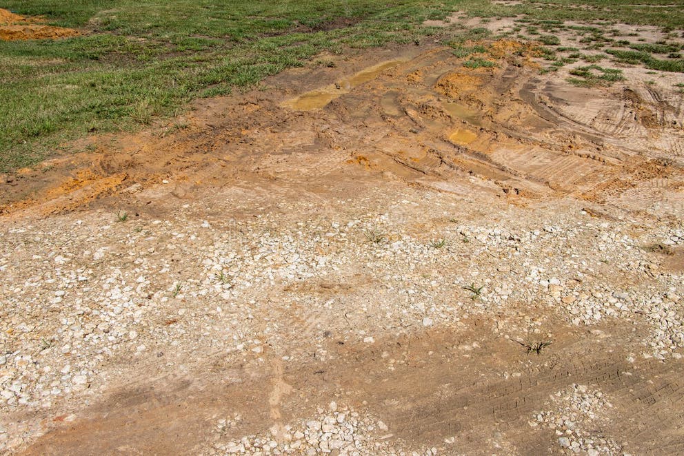 Deep tire ruts in lawn stock image. Image of ruts, damage - 230018187