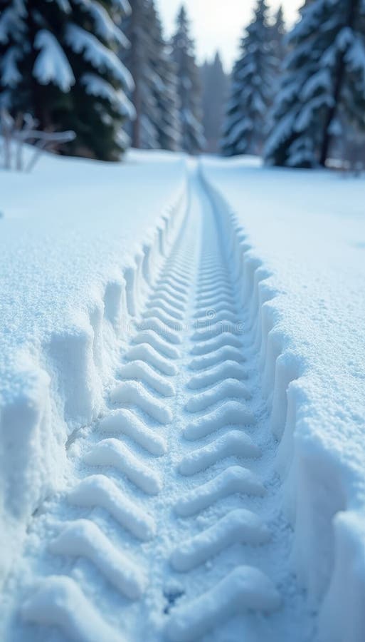 Deep Tread Boot Prints in Snow, Sharp Contrast , Trace, Design Stock ...