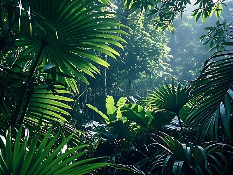 Deep Tropical Jungles of Southeast Asia Stock Illustration ...