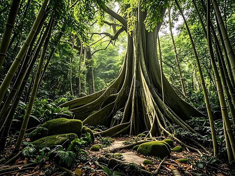 Deep Tropical Jungles of Southeast Asia Stock Illustration ...