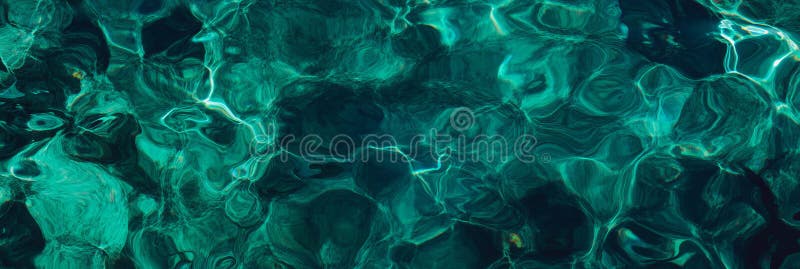 Deep Turquoise Water with Ripples and Shadows Creates a Captivating ...