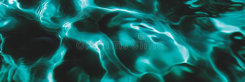 Deep Turquoise Water with Ripples and Shadows Creating a Mesmerizing ...