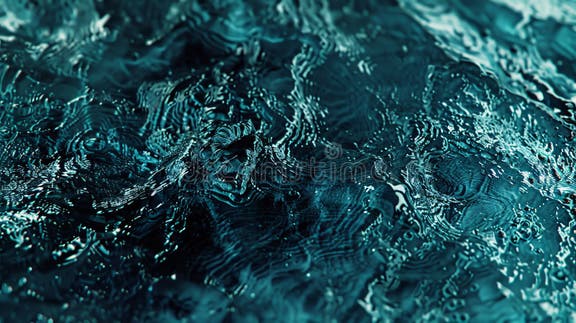 Deep Turquoise Water Texture: Abstract Liquid Motion Background Stock ...