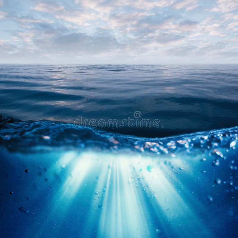 Deep Underwater, Abstract Marine Background. Stock Photo - Image of ...