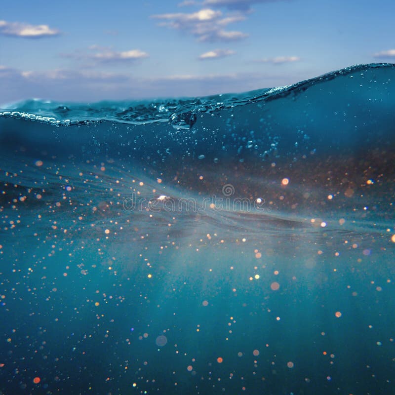 Deep Underwater, Abstract Marine Background. Stock Photo - Image of ...