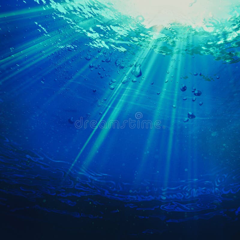 Deep Underwater, Abstract Marine Background. Stock Image - Image of ...