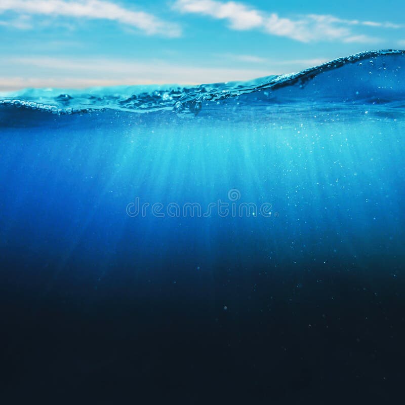 Deep Underwater, Abstract Marine Background. Stock Image - Image of ...